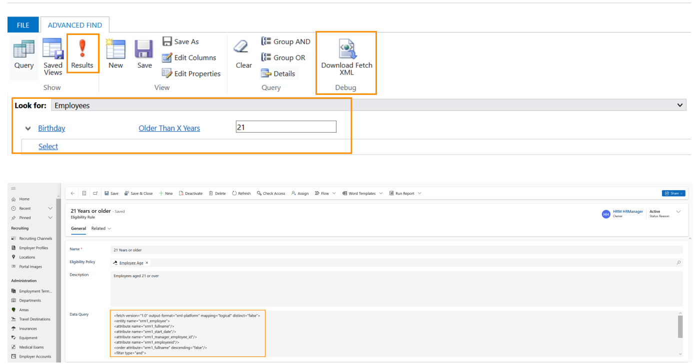 Create Fetchxml Data Query For Eligibility Rules