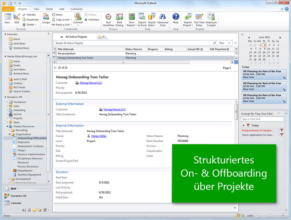 Feature Overview HR Management in Microsoft Dynamics 365