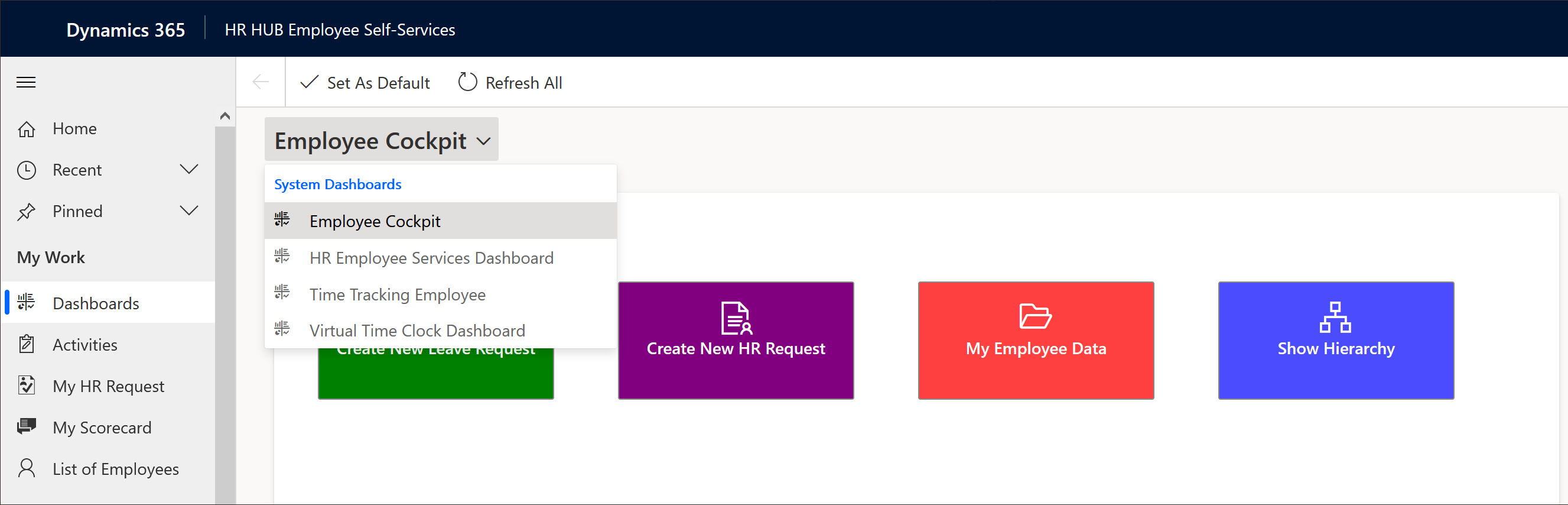 Hr Self Service Homepage