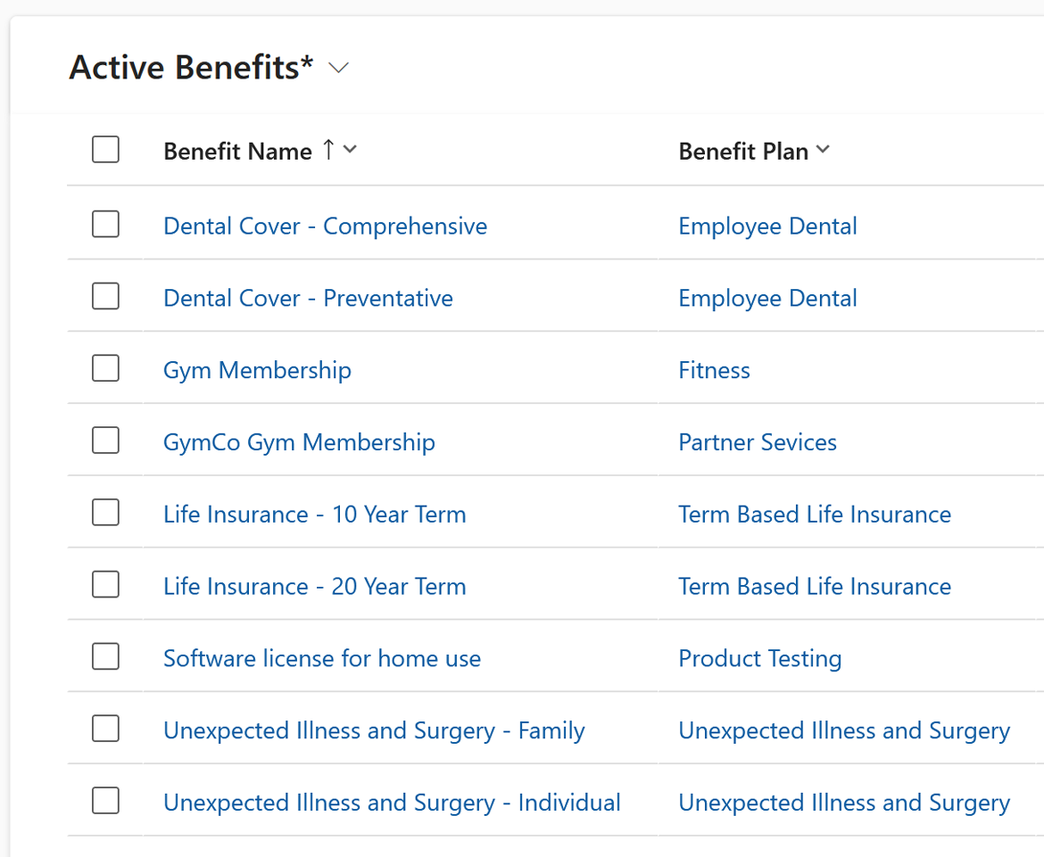 New Benefit Management Module